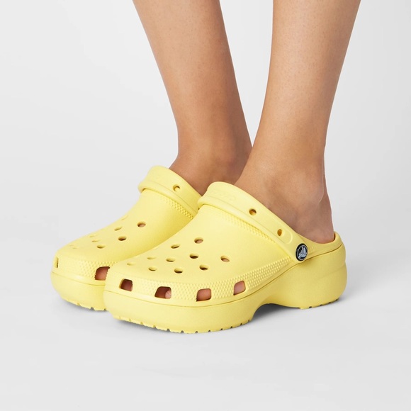 CROCS | Shoes | Crocs Womens Classic Platform Clog Yellow | Poshmark